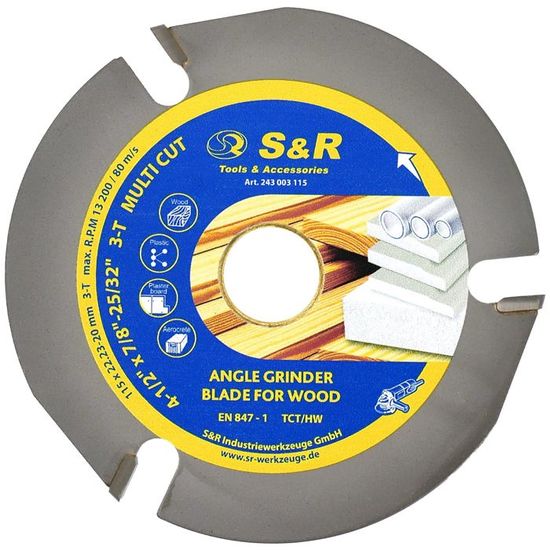 Disque Coupe Bois 115. Lame Scie Circulaire 115mm TCT 3 dents en ...