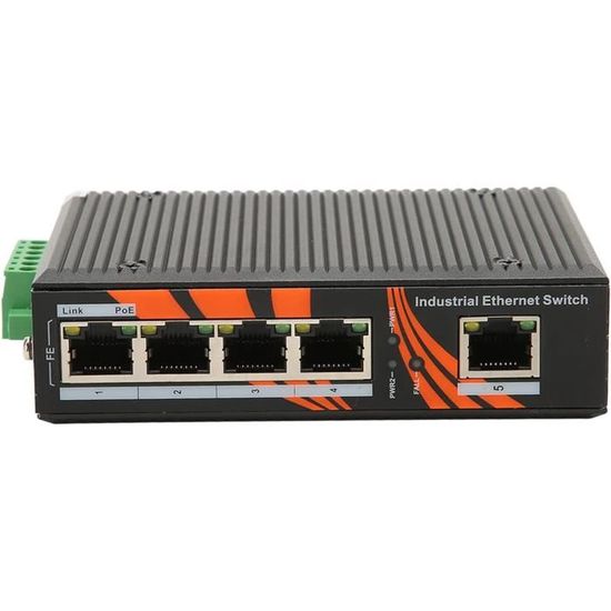Commutateur Ethernet à 5 Ports sur Rail DIN, Transition sur Rail Facile ...