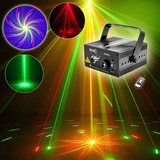 RG Led 8 Patterns Projecteur DJ Laser Mini Stage éclairage Effet Red ...