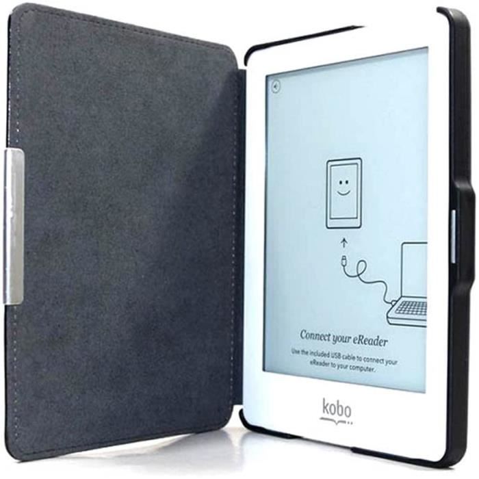 Kobo Glo Étui à rabat magnétique fin en cuir et plastique pour KOBO GLO Noir [77] - Cdiscount ...