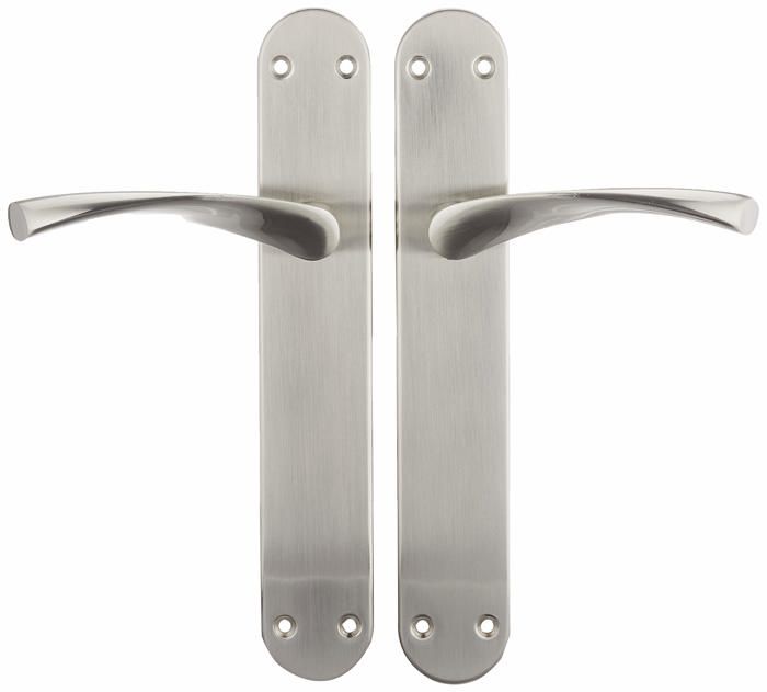 Poignee de porte Jdel Kit manivelle avec Plaque en Nickel satine pour ...