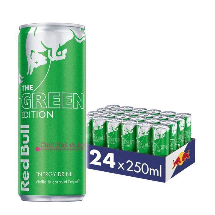 Boisson énergisante Red Bull - Red Bull The Green Edition - Fruit du ...