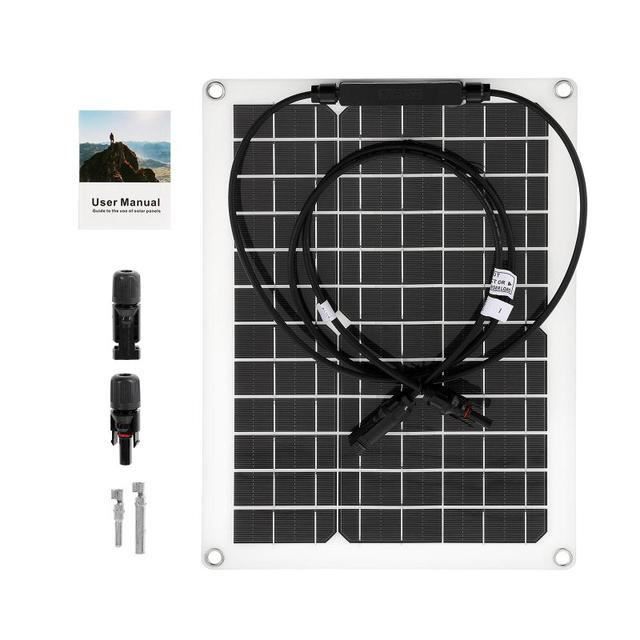 Panneau solaire 50W--Kit de panneaux solaires rechargeables étanches, système solaire flexible ...