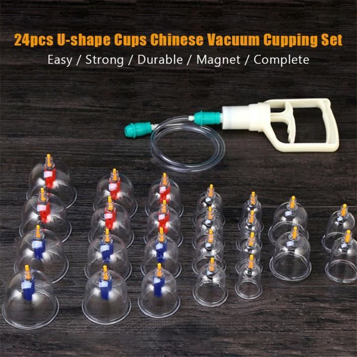 Ensemble de ventouses Vacuum Cupping Kit, 24 Piece Cupping Set with ...