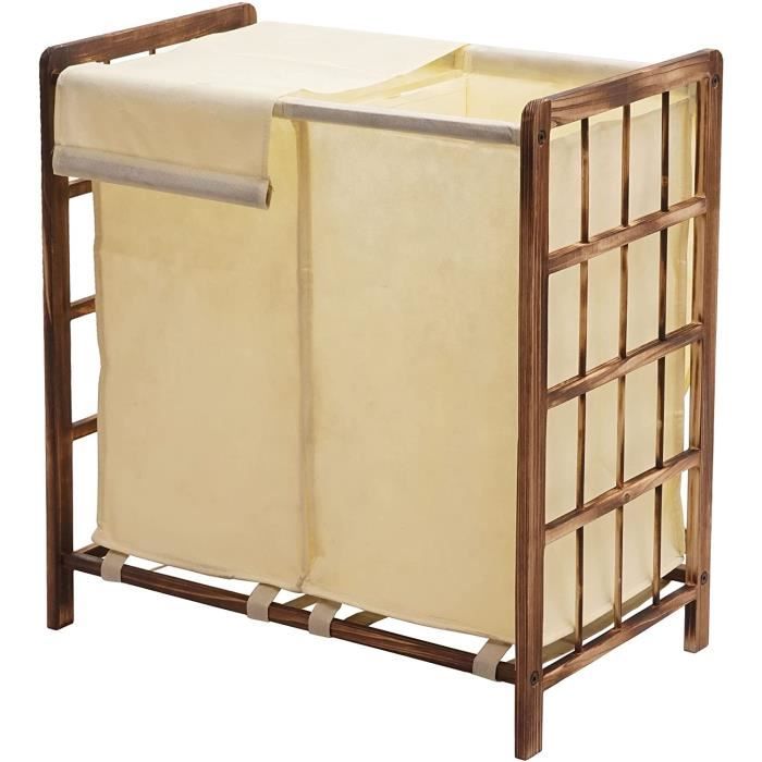 Bac à Linge HWCB60Boîte à Linge Panier à LingeBois Massif 60x60x33cm ...
