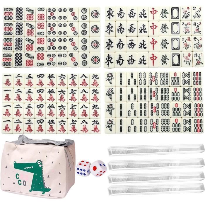 Mahjong Jeu De Société | Carreaux Mahjong En Mélamine | Ensemble De Jeu ...