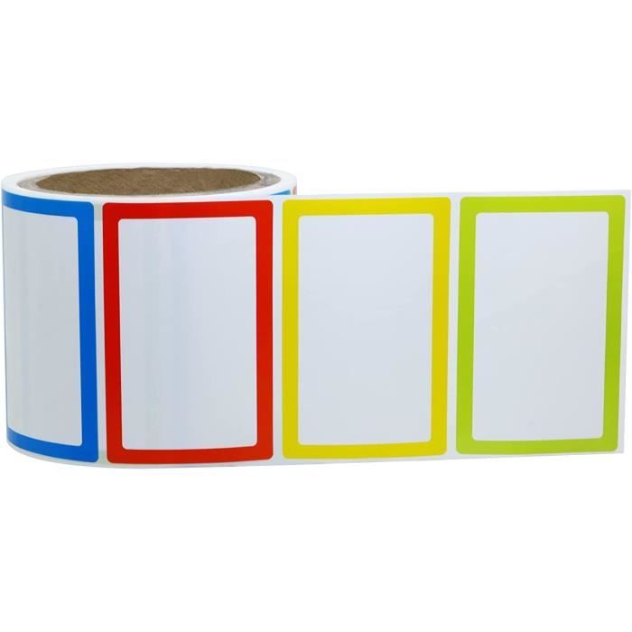 Lot de 200 étiquettes autocollantes colorées pour vêtements, bureau et ...