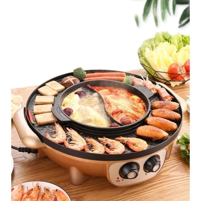 Hot Pot BBQ One-Pot BBQ Grill Home Pot Rôti Barbecue Frire Un Pot ...