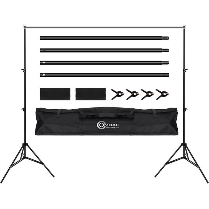 Support de fond photo - A75 - 6.56x9.84ft-2x3m - Trépied réglable ...