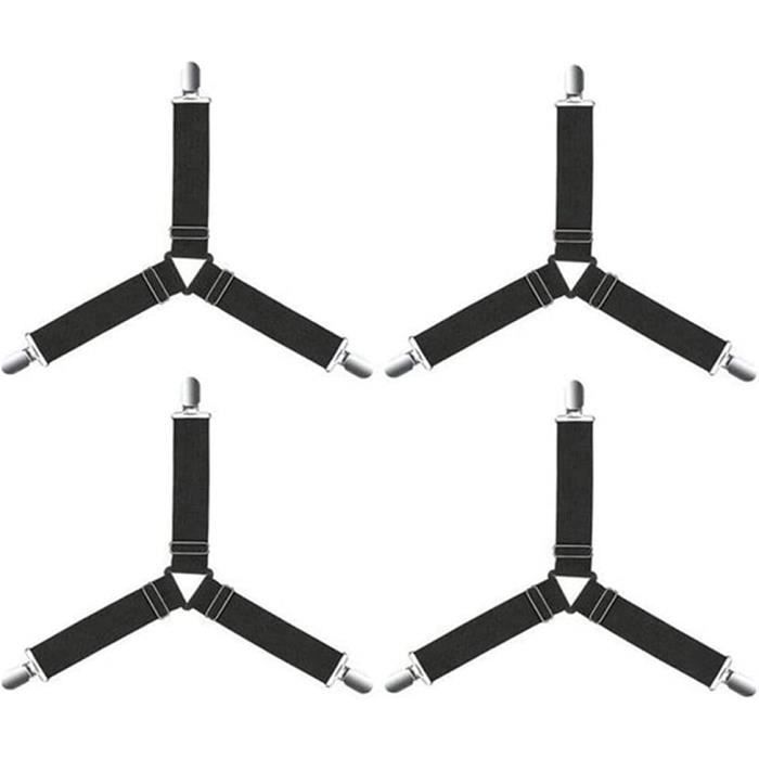 Ufe 4 Pièces Réglable Drap Lit Attaches Sangle Housse Mét - Cdiscount ...