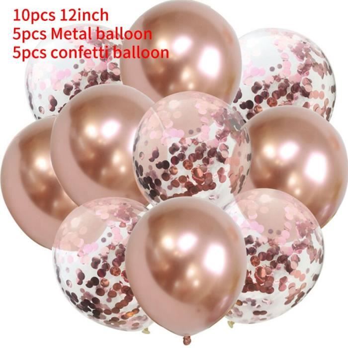 Ballons En Aluminium Pour Joyeux Anniversaire En Or Rose Pour Femme Adulte Décoration De Fête ...