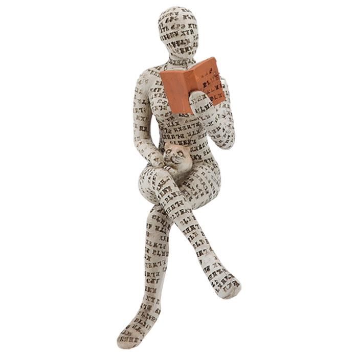 Décoration D'Étagère Résine Lecture Femme Figurine Innovante Dame ...