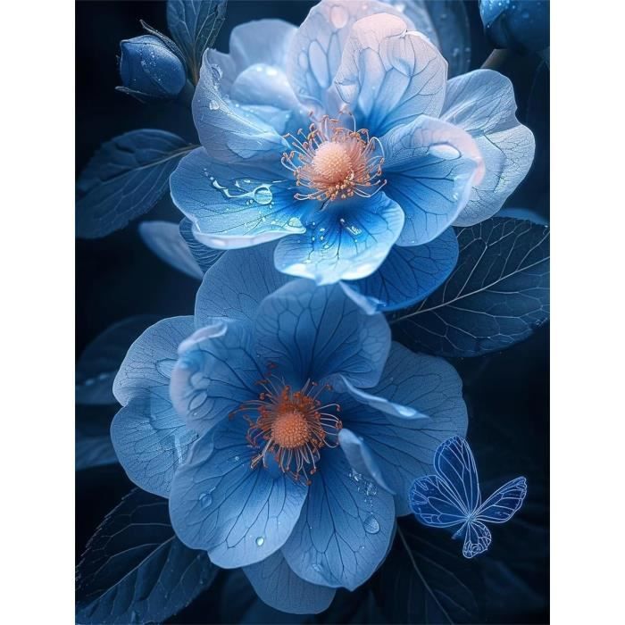 5D Fleur Diamond Painting Grand Format Kit Complet 60X80Cm, Diy Full ...