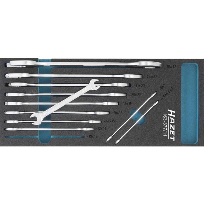 Jeu de clés plates doubles 11 pià¨ces 6 - 32 mmDIN 3110, DIN ISO 10102 ...