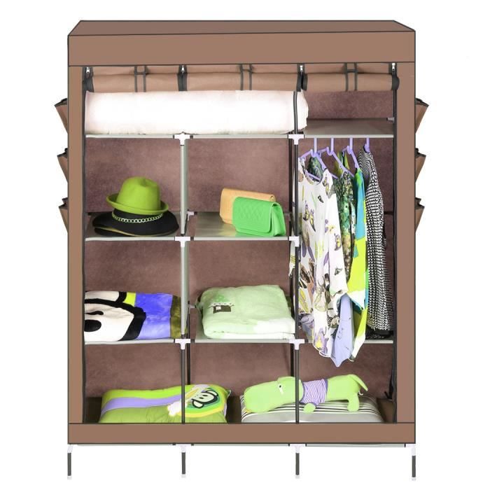 Tissu garde-robe Armoire penderie rangement placard Portable ...