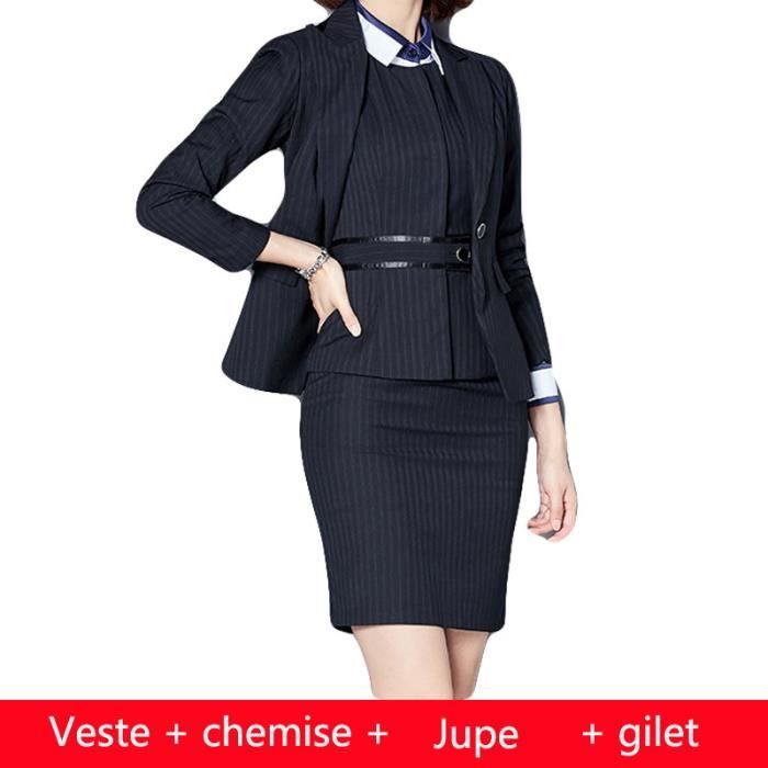 Costume Femme costume de travail d'interview Rayure de Affaires slim ...