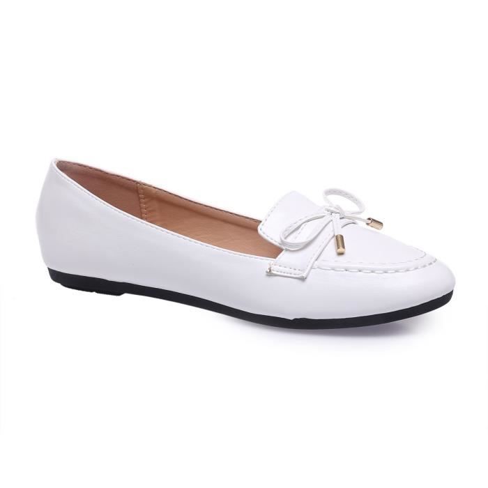 Ballerines blanches avec bride et noeud Blanc - Cdiscount Prêt-à-Porter