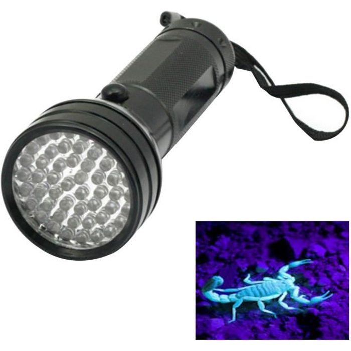 51 UV LED Blacklight lampe torche pour Scorpion Detector Hunter Finder ...