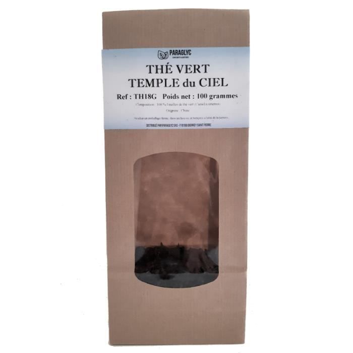 Thé vert temple du ciel PARAGLYC en sachet kraft de 500 grammes ...