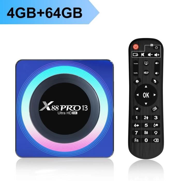 X88 Pro 13 SMART TV BOX Android 13 Rockchip RK3528 façades-Core 64bit ...