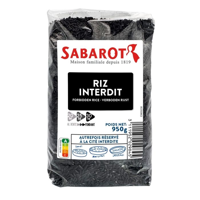 Riz noir interdit sachet de 950g Sabarot - Cdiscount Au quotidien