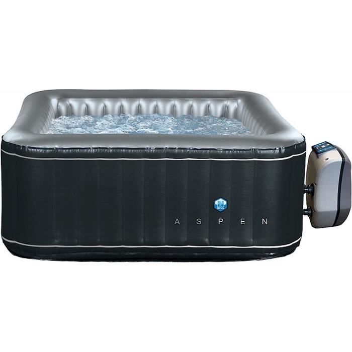N NETSPA, Spa Gonflable Carré Aspen 4 Places, SP-ASP130D, Jacuzzi ...