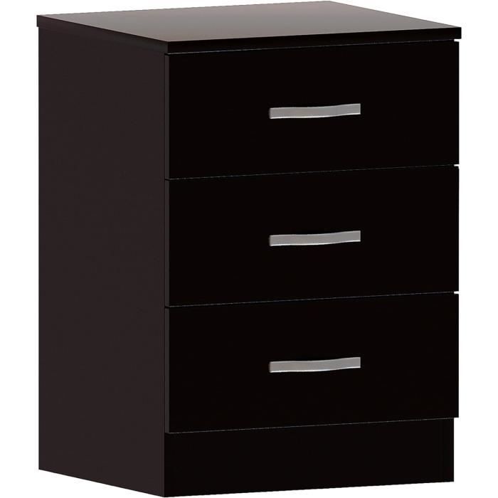 Vida Designs R Commode Noire poignées et glissières en métal, Support ...