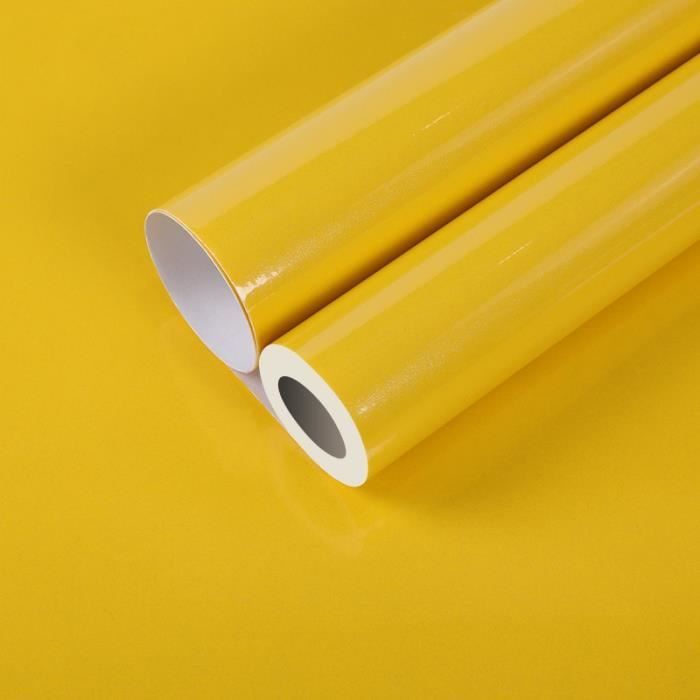Papier peint,YELLOW-60cm x 3m--Papier vinyle autocollant en PVC de 60CM ...