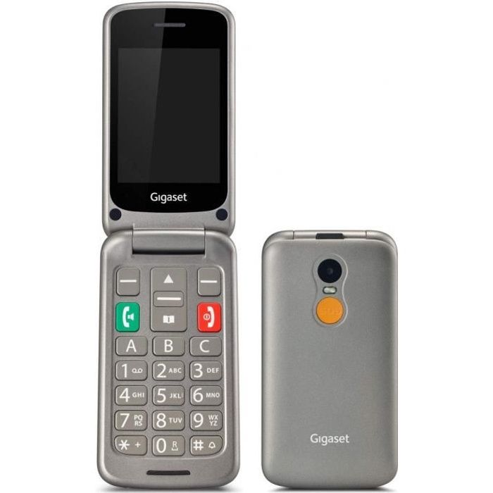 Téléphone mobile Gigaset Mobiles GL 590 - Gris - Bouton SOS - 5 numéros ...