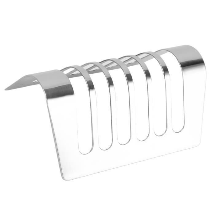 Support à pain 6 tranches polyvalent en acier inoxydable argenté ...