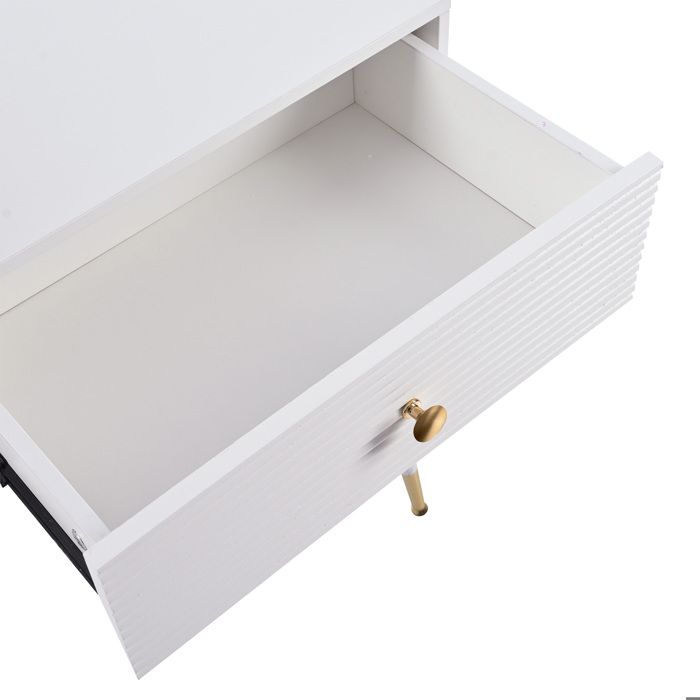 Coiffeuse avec miroir led-CDISPLAY -Style moderne-pour Chambre-blanc ...