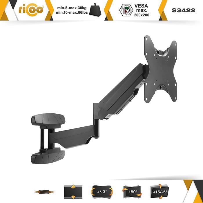 Support Murale TV 23-42"(58-107cm)Suspendu Orientable Inclinable ...