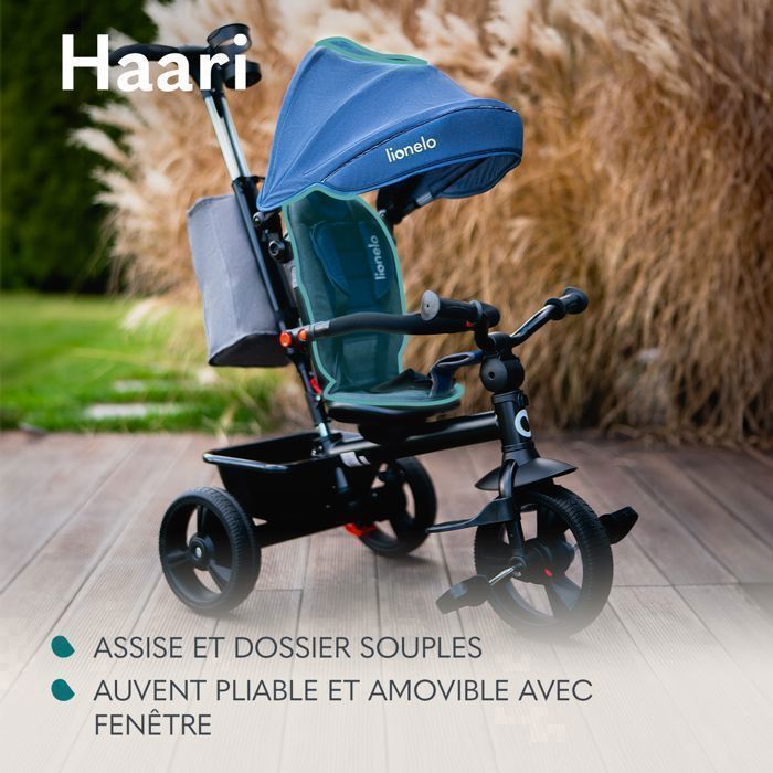 Tricycle bébé évolutif LIONELO Haari - Poussette - Jusqu'à 5 ans ...