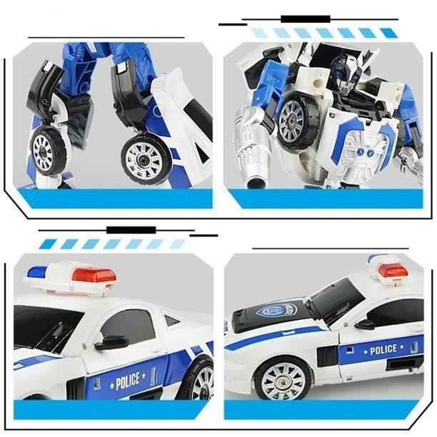 Voiture Transformers 2-en-1 - KEXIMIXUE - Voiture de police - Jouet ...