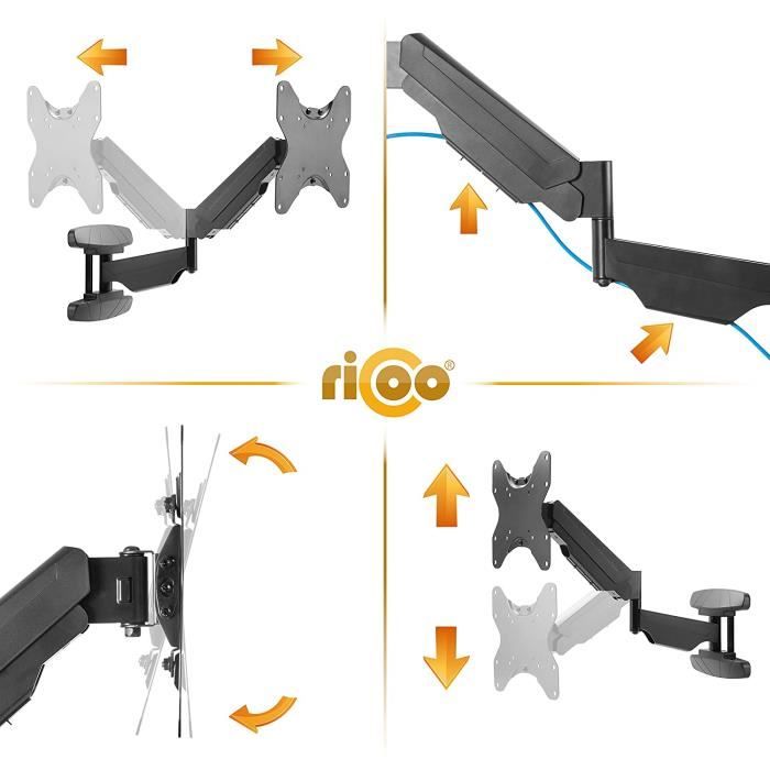 Support Murale TV 23-42"(58-107cm)Suspendu Orientable Inclinable ...