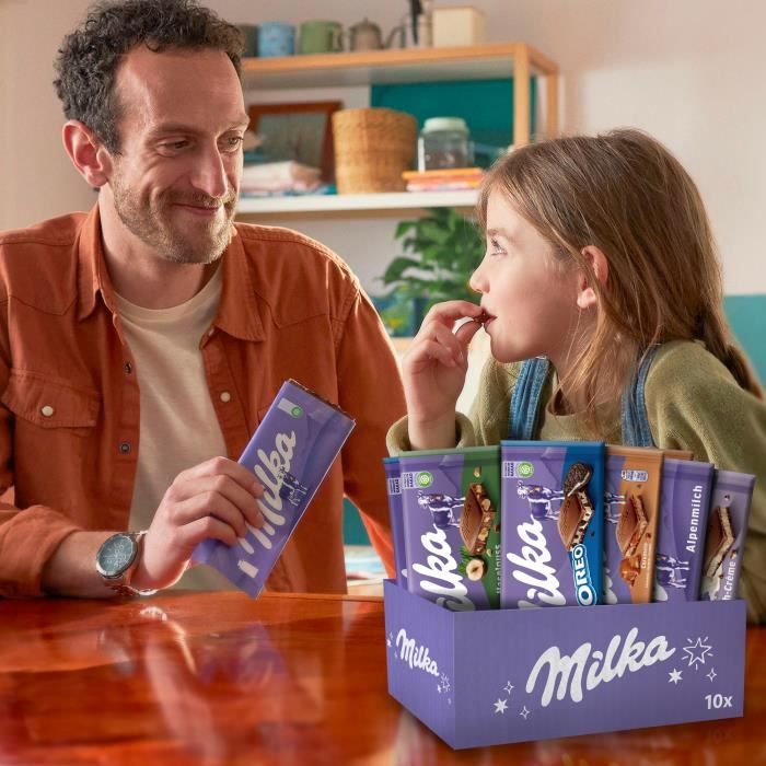 Milka Box - 20 tablettes Chocolat Au Lait Du Pays Alpin, Éclats de ...
