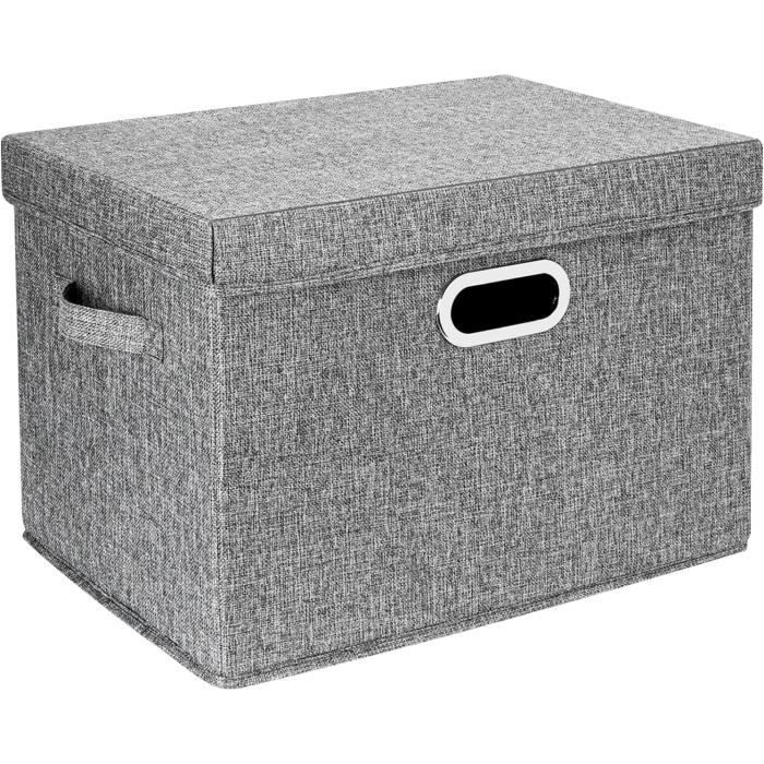 Grande Boîte De Rangement Avec Couvercle, Tissu, Pliable, Lavable ...