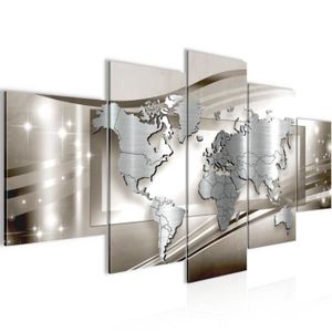 Runa art tableau de décoration murale carte du monde - Cdiscount