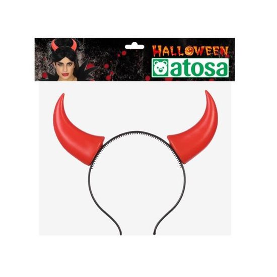 Serre-tête Cornes Diable Rouge - ATOSA - Accessoire corne de démons S ...