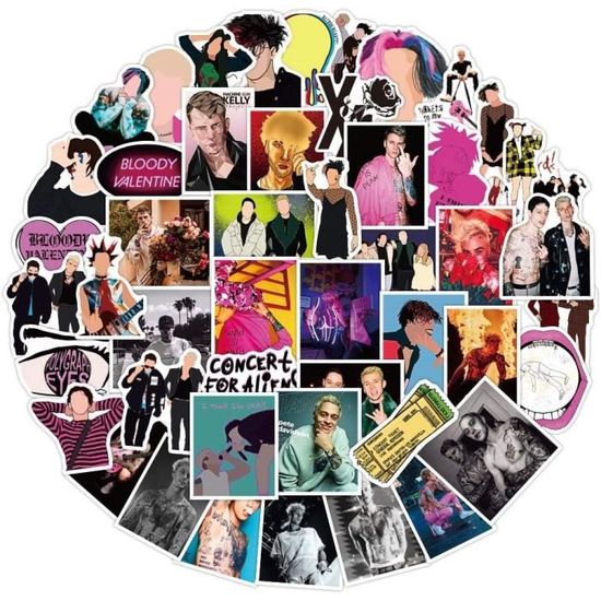 Rapper Machine Gun Kelly Stickers Pack Mgk Singer Graffiti Decal ...