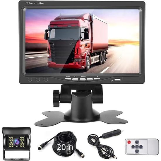 Kit Caméra De Recul Avec Écran 7 Pouces Moniteur Hd, Ip68 Étanche 18 Ir ...