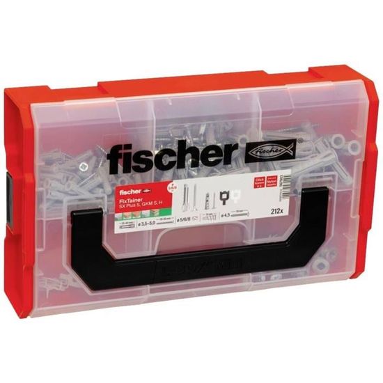 FixTainer SX Plus Set de fixation - FISCHER - 567903 212 pc(s) - Blanc ...