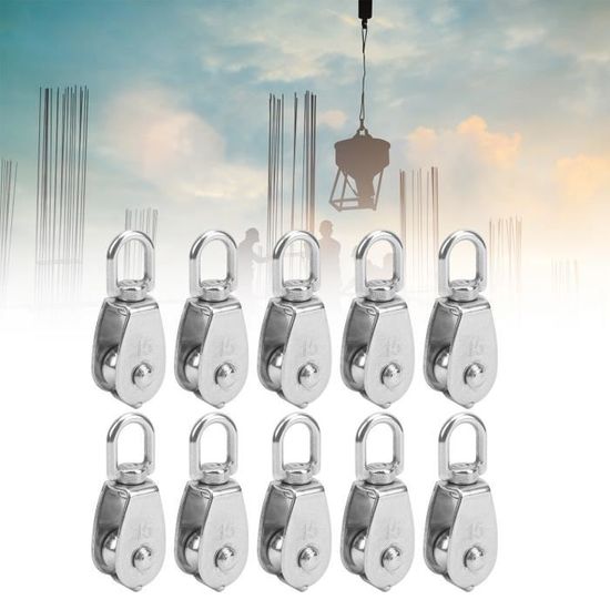 Milleplus-Poulie à cble Poulie Simple, 10pcs M15 Poulie Simple Poulie ...