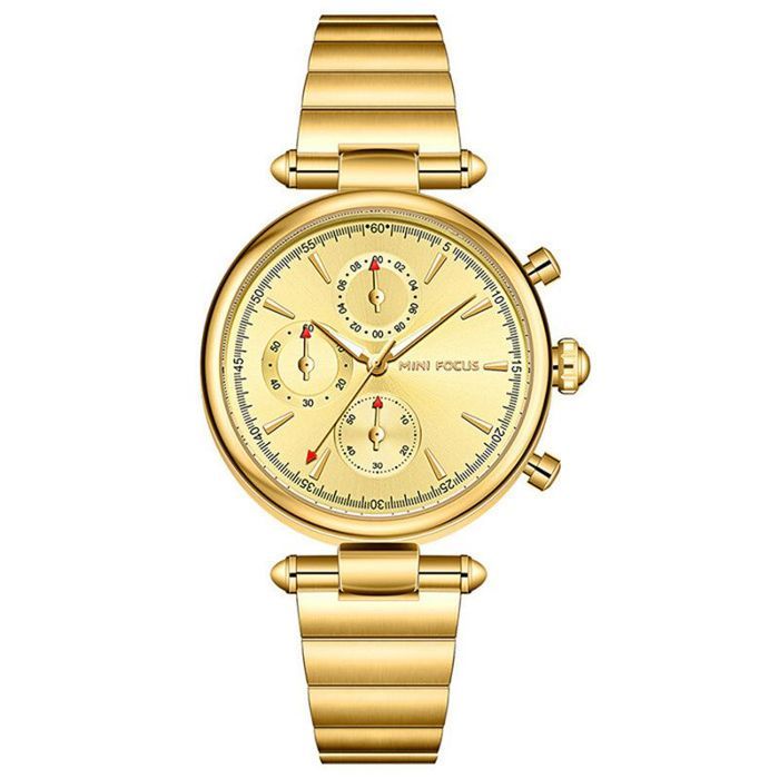 SHARPHY Montre femme de marque de luxe multifonction chronographe doré ...