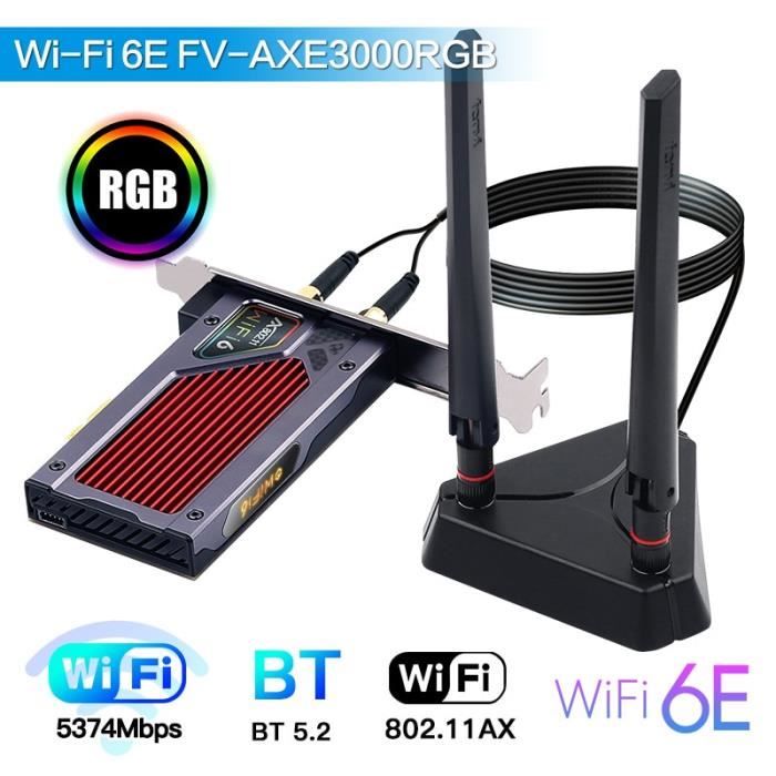 Fv-axe3000rgb - carte Wi Fi 6E AX210 PCIe, adaptateur Wi Fi sans fil ...