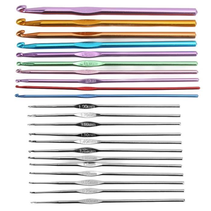 Ensemble de crochets Lot de 22 Crochets Extra Longs avec Poignées en ...