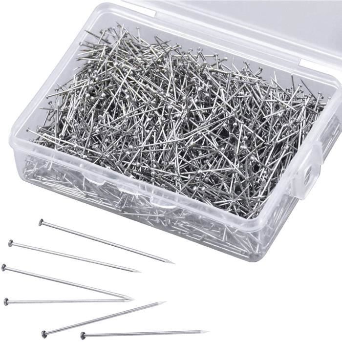 1600 Pièces Épingles à Couture, Head Pins Epingles à Tête de Fines ...