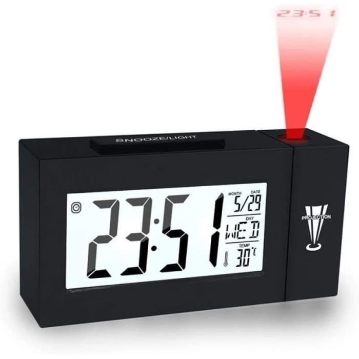 Réveil Réveil de Projection Plafond Digital Clock Fonction Rétro ...