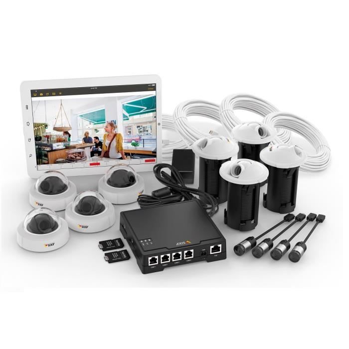 Pack de surveillance AXIS - F34 - 4 caméras IP - Enregistrement local ...