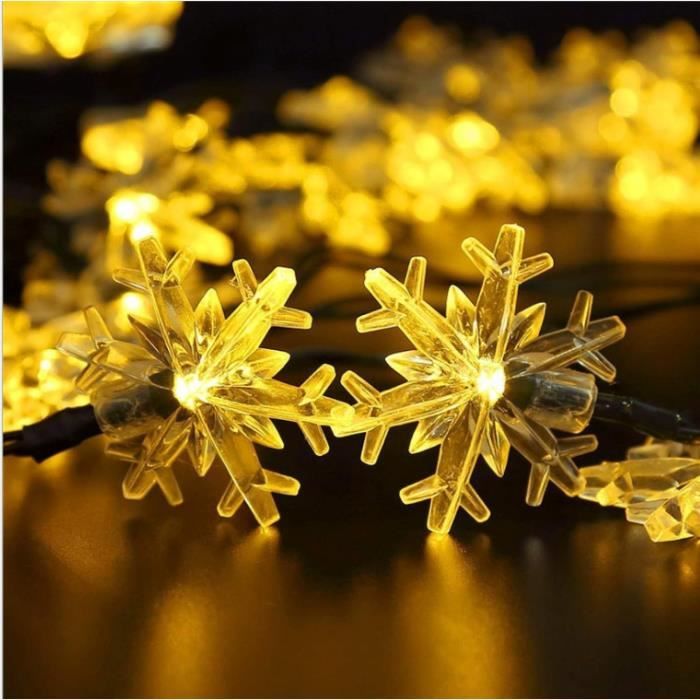 Led Solaire Flocon De Neige Guirlande Décorative Paysage Extérieur ...